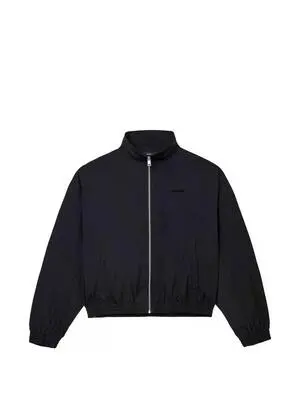 PURPLE BRAND Logo-embroidered Zip-up Jacket - Black