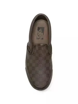 VANS Check-pattern Leather Sneakers