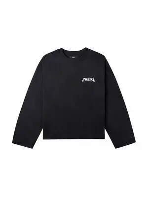 PURPLE BRAND Logo-print Cropped Sweatshirt