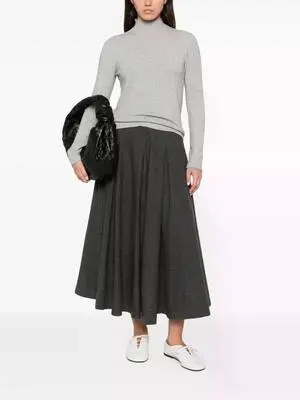 VELA SHOP High-neck Rib-trimmed Sweater