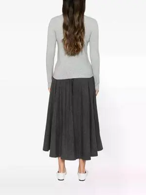 VELA SHOP High-neck Rib-trimmed Sweater