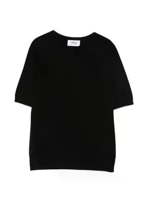 VELA SHOP Short-sleeve Ribbed-trim Top