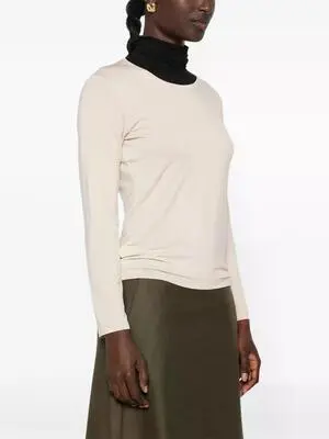 VELA SHOP Round-neck Long-sleeve Top - Neutrals