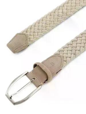 Boggi Milano Woven Stretch Wool Blend Belt