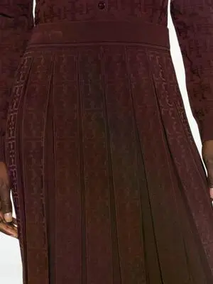 Tory Burch Logo-monogram Pleated Midi Skirt