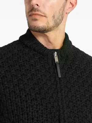 Manière De Voir Darel In Wool Knit Bomber Jacket
