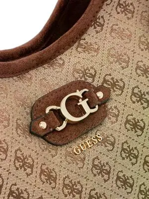 Guess Samantha Monogram-print Logo-plaque Tote Bag