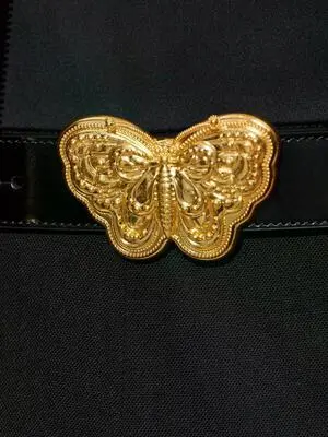 Valentino Garavani Butterfly-buckle Leather Belt