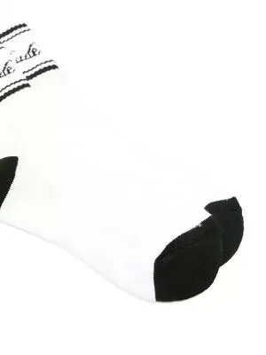 Rhude Script Logo-intarsia Socks