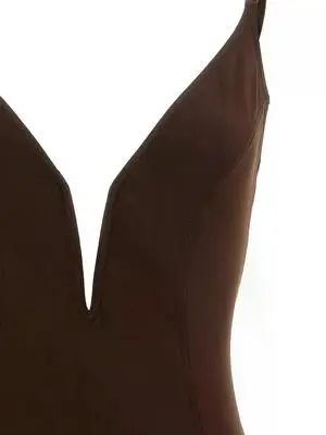 ERES Galbe V-neck Swimsuit - Brown