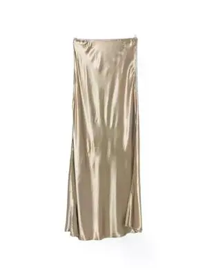 Erika Cavallini Satin-finish Maxi Skirt - Neutrals