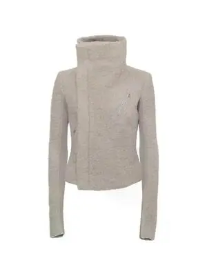 Rick Owens High-neck Biker Jacket - Grey