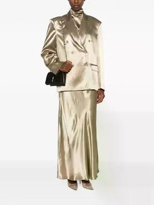Erika Cavallini Double-breasted Satin Jacket