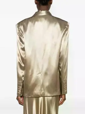 Erika Cavallini Double-breasted Satin Jacket