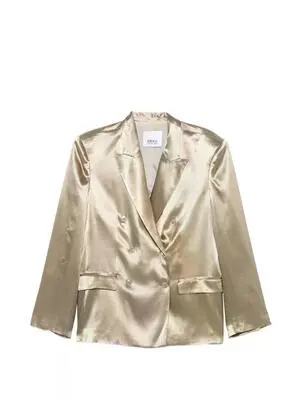 Erika Cavallini Double-breasted Satin Jacket