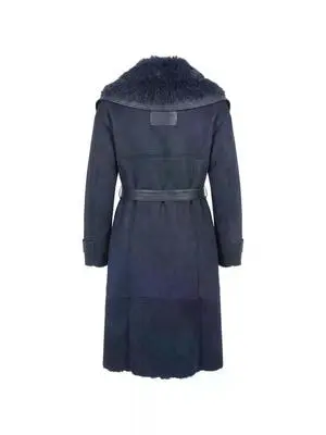 Patrizia Pepe Belted Shearling Coat