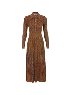 Zimmermann Ribbed-knit Midi Dress