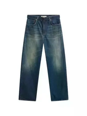 SEMICOUTURE Cynthia Belted Faded-effect Jeans - Blue