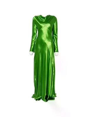 Erika Cavallini Open-back Draped Long Dress - Green