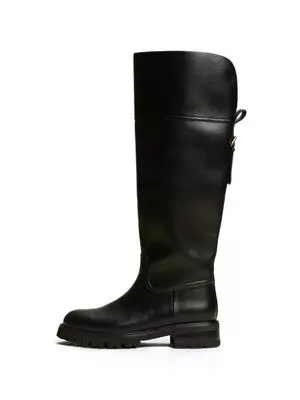 TWINSET Buckle-strap Knee-high Boots - Black