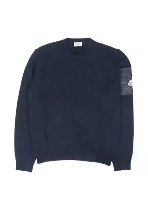 Moncler Logo-patch Crew-neck Sweater - Blue
