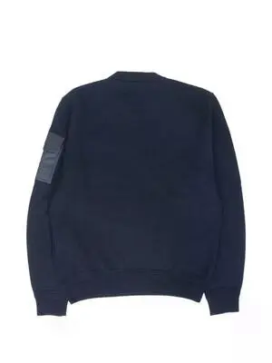 Moncler Logo-patch Crew-neck Sweater - Blue