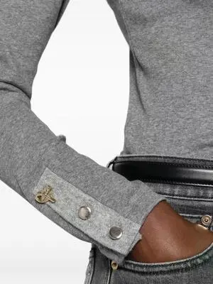 Fabiana Filippi Button-cuff Roll-neck T-shirt