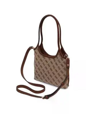 Guess Mini Samantha Monogram-print Logo-plaque Tote Bag