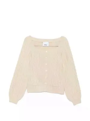 Erika Cavallini Cable-knit Square-neck Cardigan