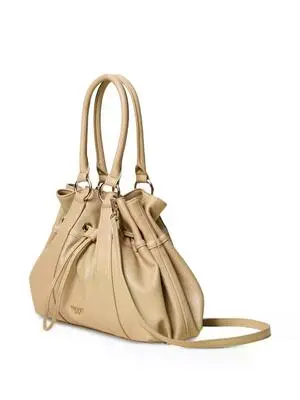 TWINSET Drawstring Grained Tote Bag - Neutrals