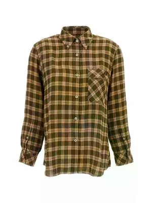 WALES BONNER Check-pattern Button-down Shirt