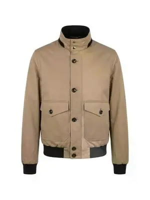 MOORER Koller Button-up Bomber Jacket - Neutrals
