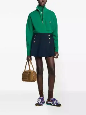 Sandro Wool Skort With Buttons