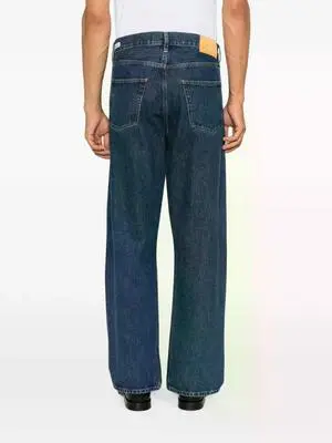 SUNFLOWER Loose Logo-patch Straight-leg Jeans