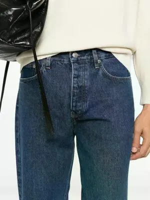 SUNFLOWER Loose Logo-patch Straight-leg Jeans