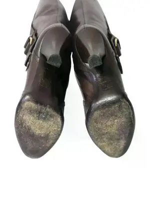 Celine Buckle-detail Leather Boots