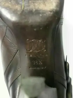Celine Buckle-detail Leather Boots