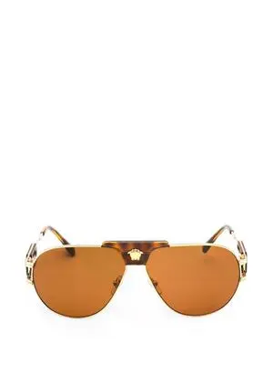 Versace Medusa Pilot-frame Sunglasses - Gold