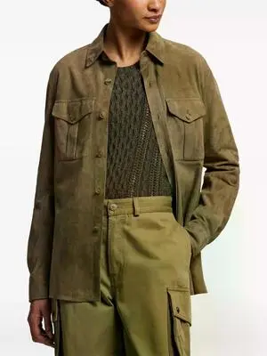 Ralph Lauren Button-up Suede Shirt