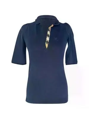 Burberry Brit V-neck Polo Shirt - Blue