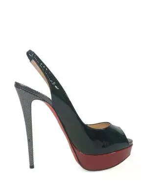 CHRISTIAN LOUBOUTIN Lady Peep Sling Platform Pumps - Black