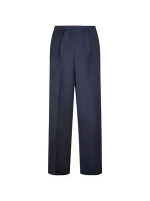 CELLAR DOOR Elasticated-waistband Pleated Trousers - Blue