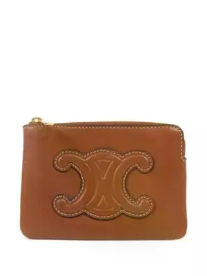 Celine Triomphe Coin Pouch - Brown