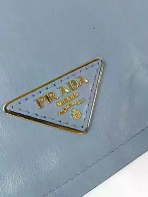 Prada Triangle Logo Leather Shoulder Bag