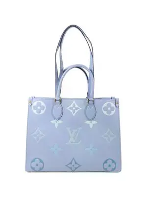 LOUIS VUITTON Mm Monogram Empreinte On The Go Tote Bag - Blue