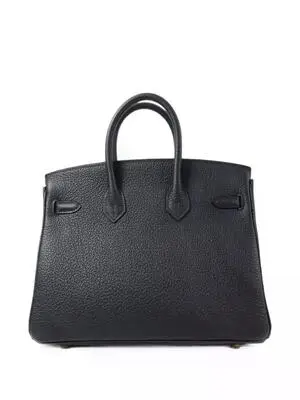 Hermès 25 Birkin Leather Tote Bag - Black