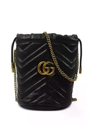 Gucci Gg Marmont Mini Bucket Bag - Black