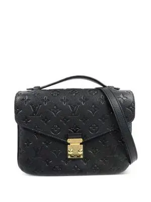 LOUIS VUITTON Pochette Metis Monogram Empreinte Shoulder Bag - Black