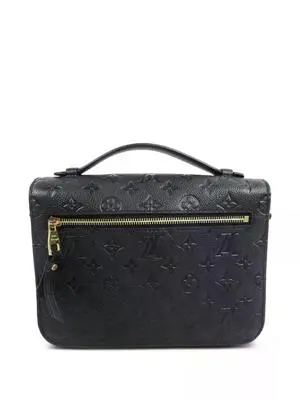 LOUIS VUITTON Pochette Metis Monogram Empreinte Shoulder Bag - Black