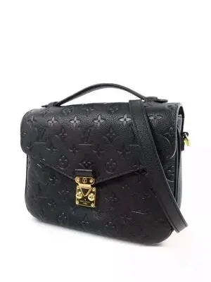 LOUIS VUITTON Pochette Metis Monogram Empreinte Shoulder Bag - Black